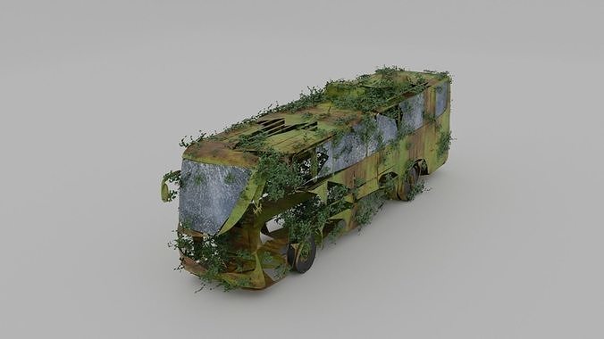 3D model Damaged Rusty Bus VR / AR / low-poly | CGTrader