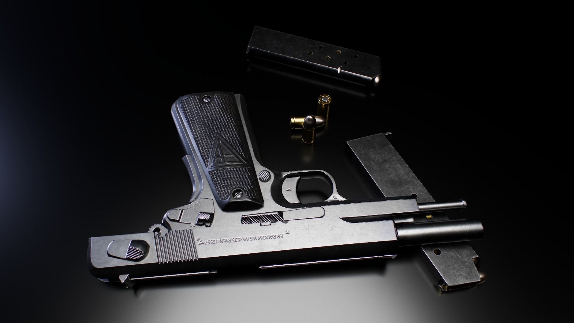 3D model RADOM vis 35 Pistol VR AR VR / AR / low-poly | CGTrader