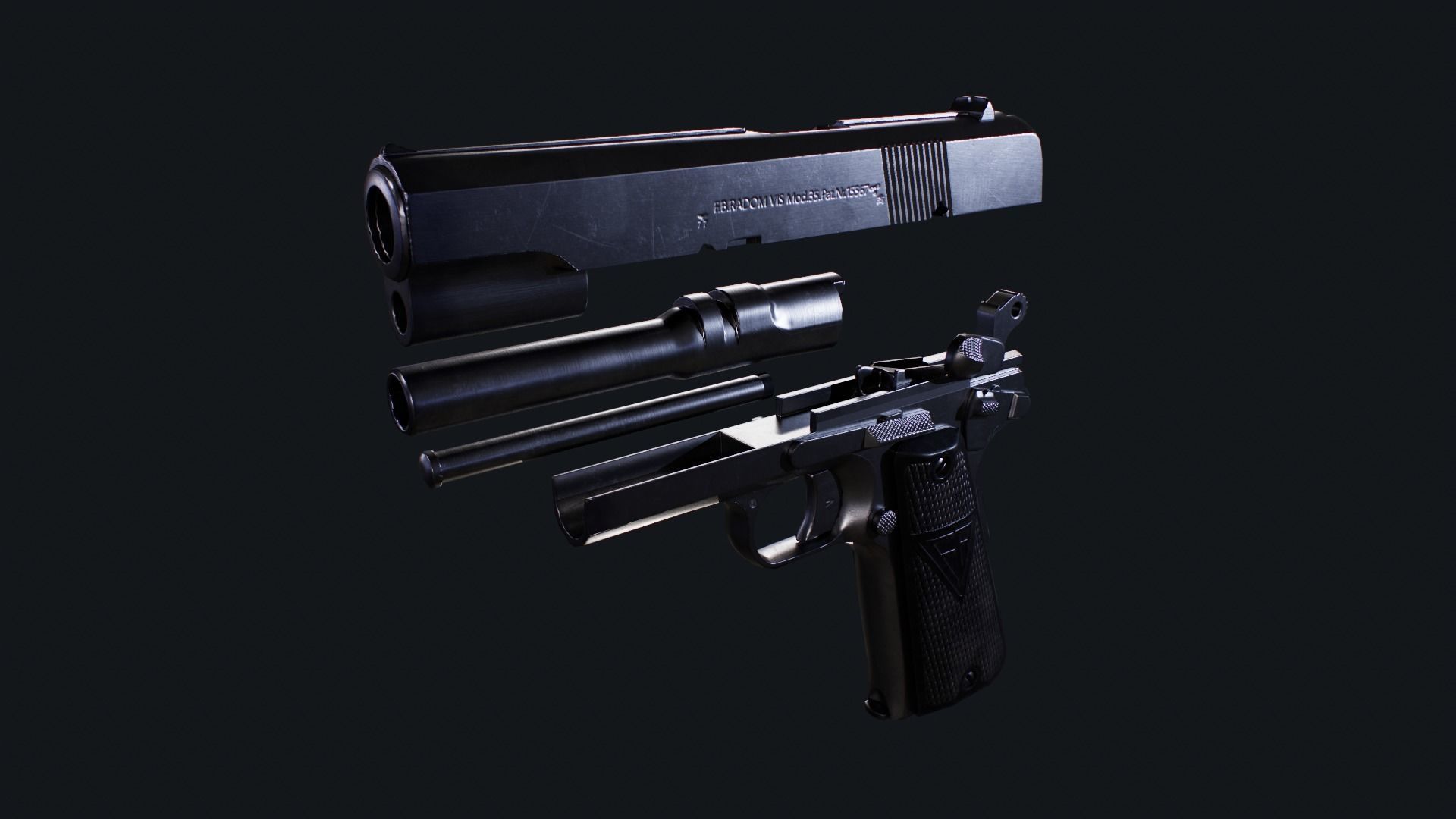 3D model RADOM vis 35 Pistol VR AR VR / AR / low-poly | CGTrader