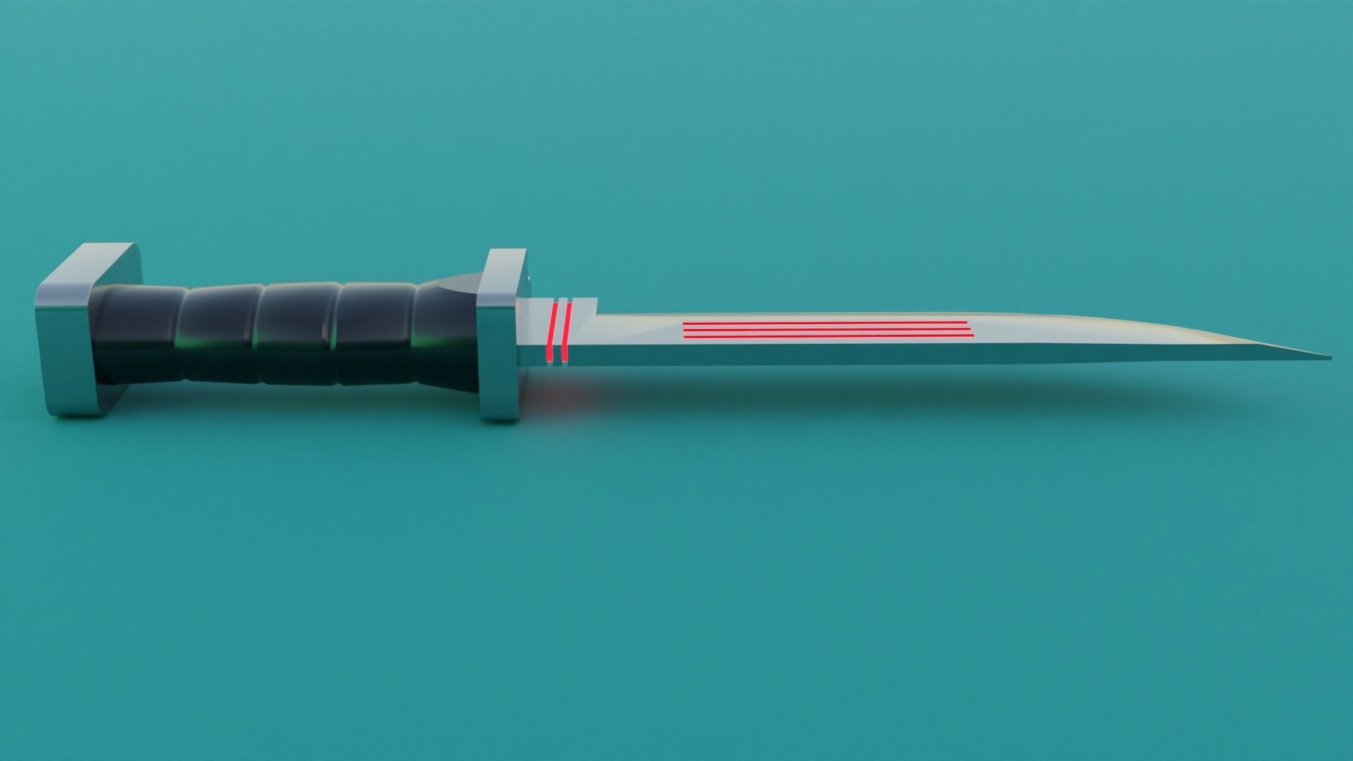 3D model SCI-FI knife 3D model red VR / AR / low-poly | CGTrader