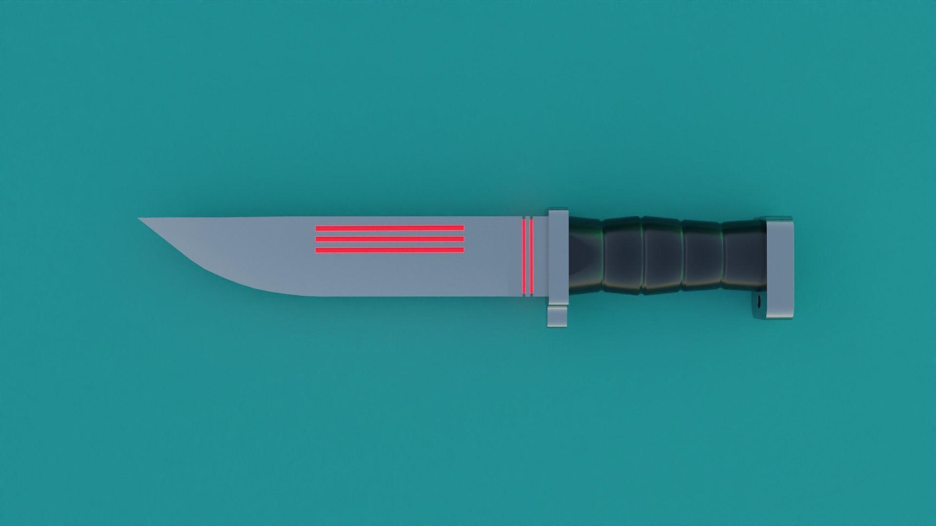 3D model SCI-FI knife 3D model red VR / AR / low-poly | CGTrader