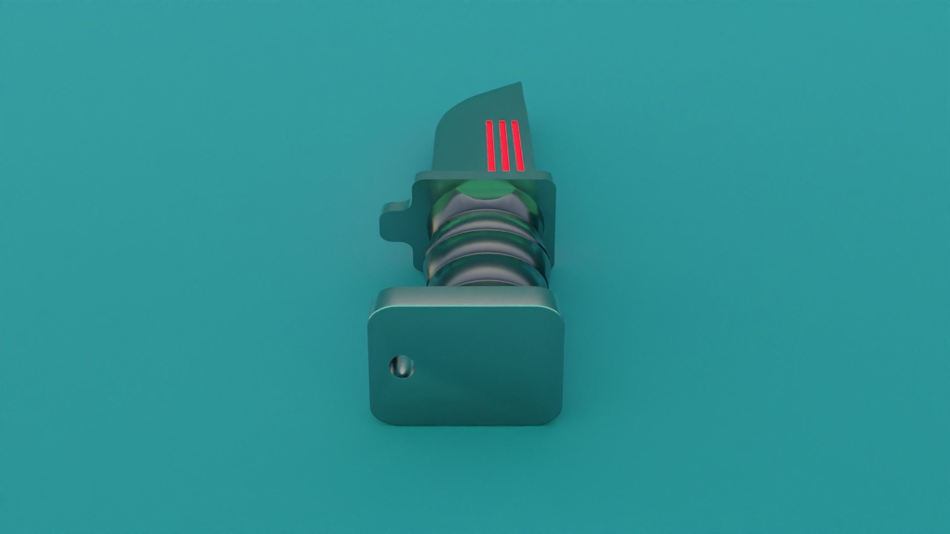 3D model SCI-FI knife 3D model red VR / AR / low-poly | CGTrader