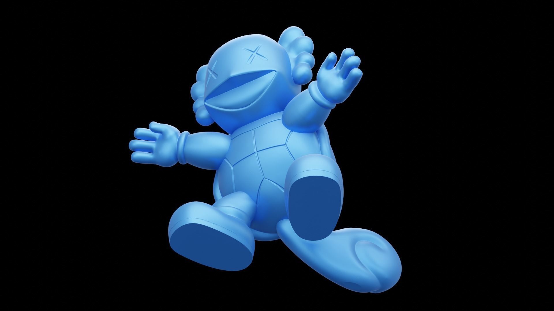Squirtle X Kaws Exclusive Pokemon 3D Printing Model 3D model 3D ...