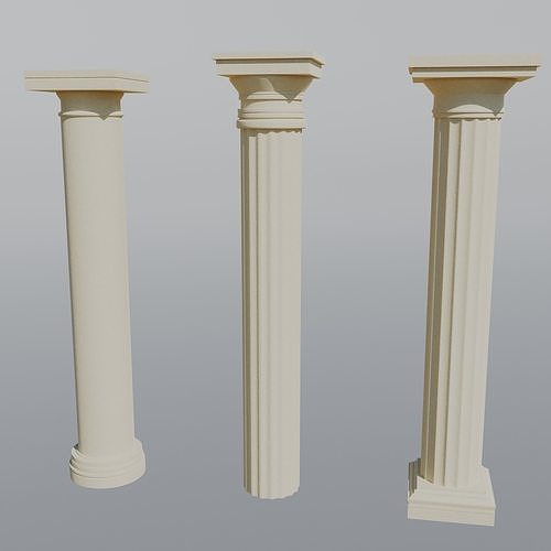 Columns free VR / AR / low-poly 3D model | CGTrader