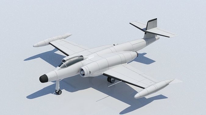 3D model Avro Canada CF-100 Canuck Low Poly Static Blank VR / AR / low ...