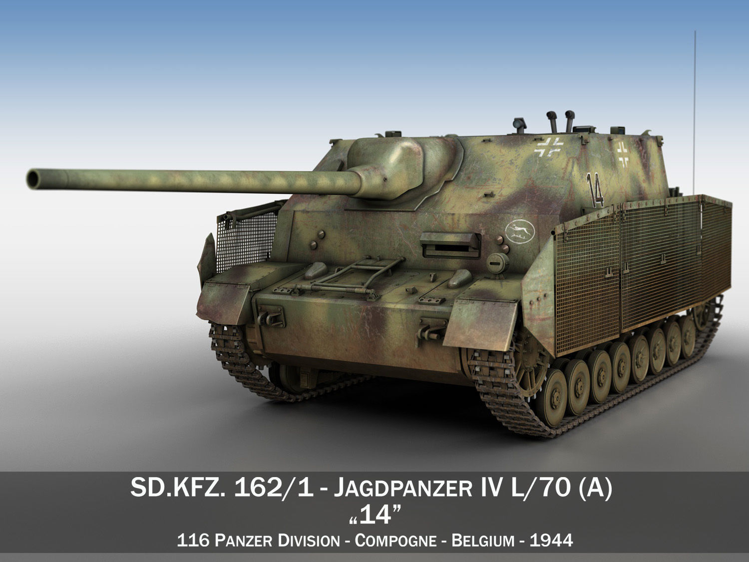 Jagdpanzer IV - L70 A - 14 jagdpanther 3D model | CGTrader