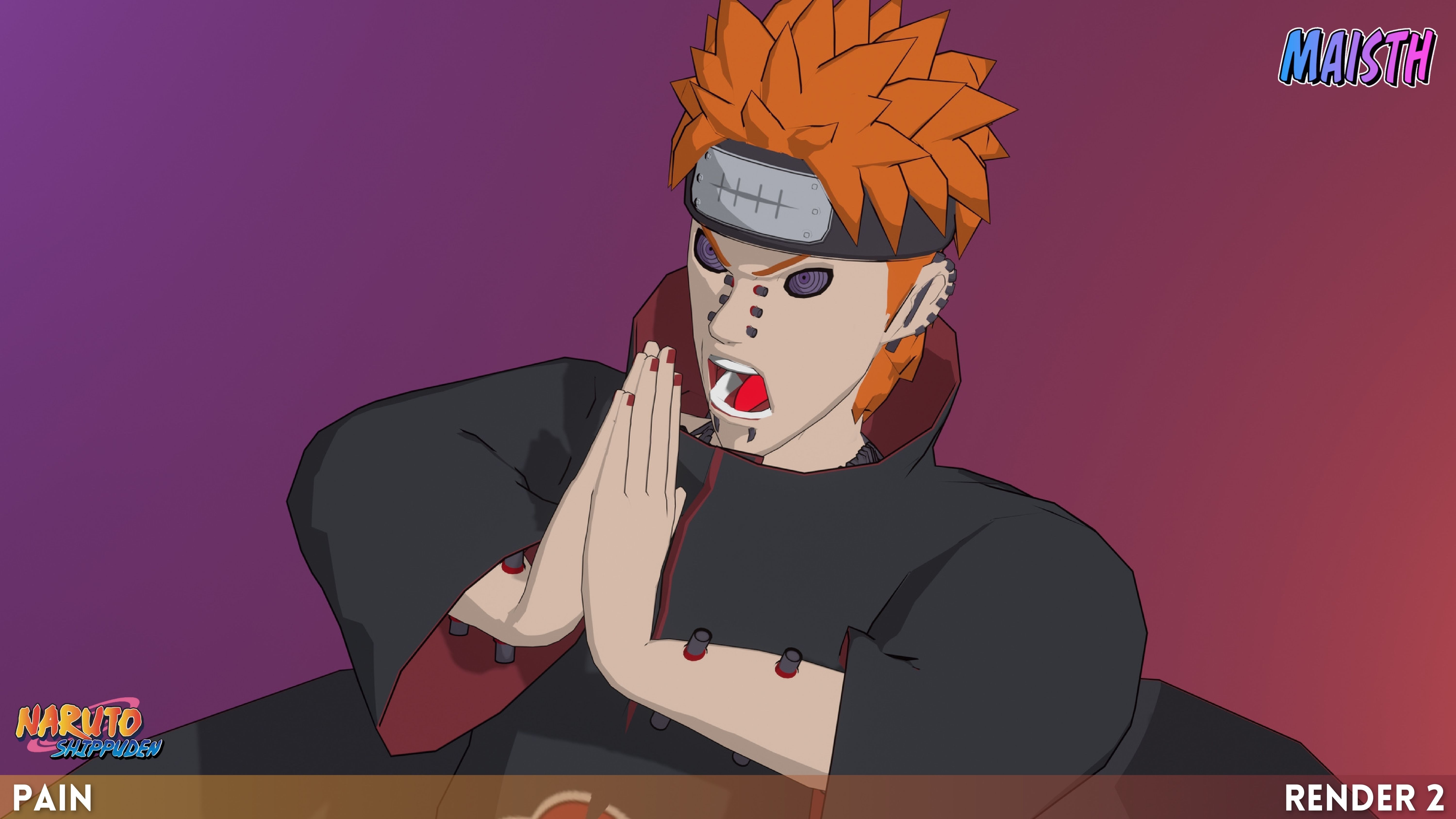 Pain - Naruto Shippuden - 3D Model - Rigged 3D model rigged | CGTrader