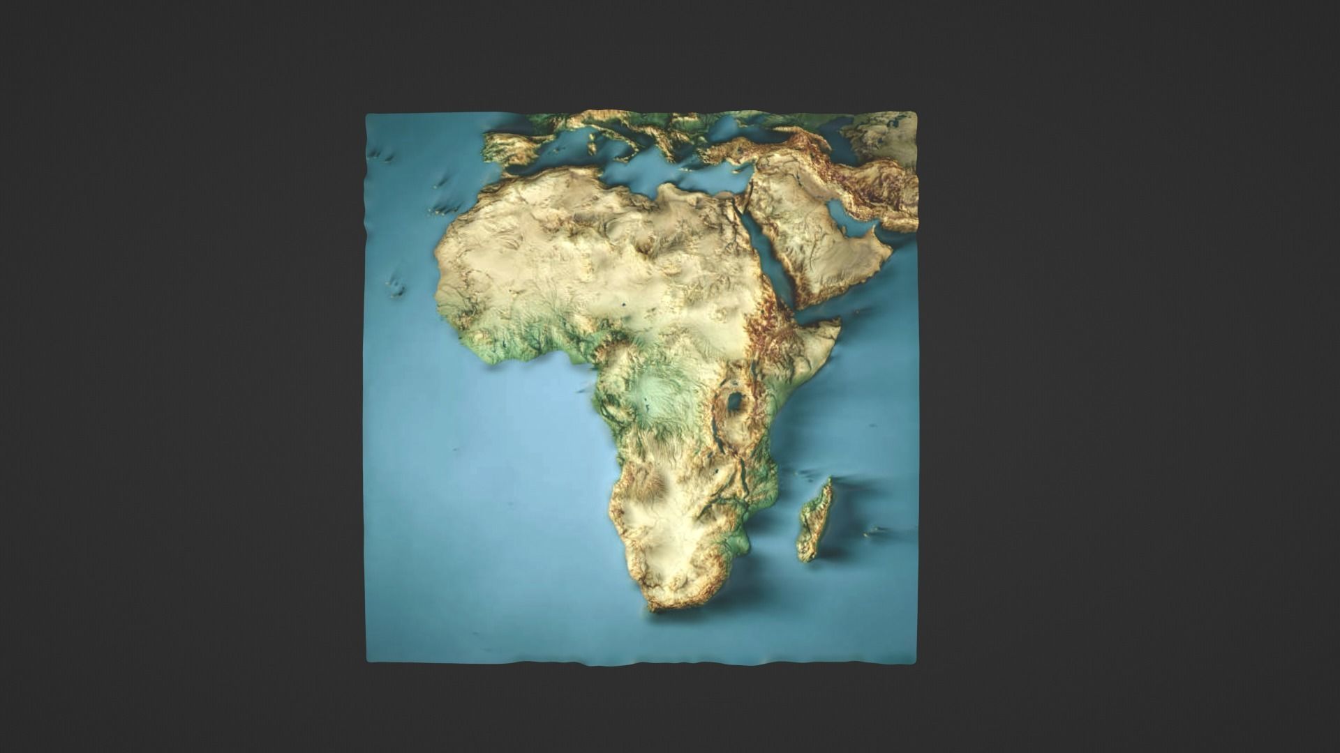 3D model Africa Map Topography VR / AR / low-poly | CGTrader
