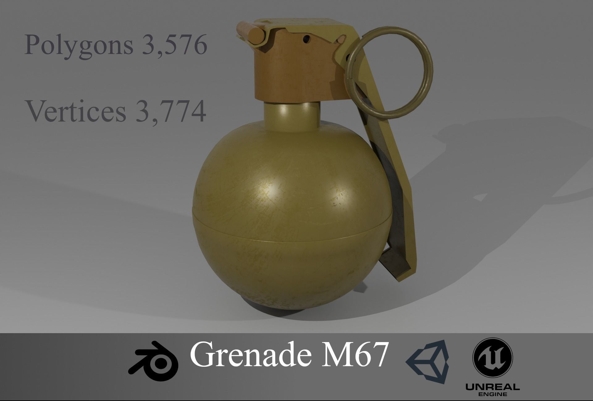 3D model Grenade M67 history edition VR / AR / low-poly | CGTrader