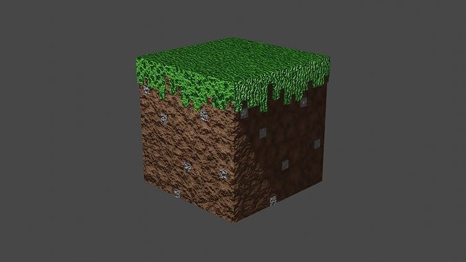 Free Minecraft Grass Block free 3D model | CGTrader