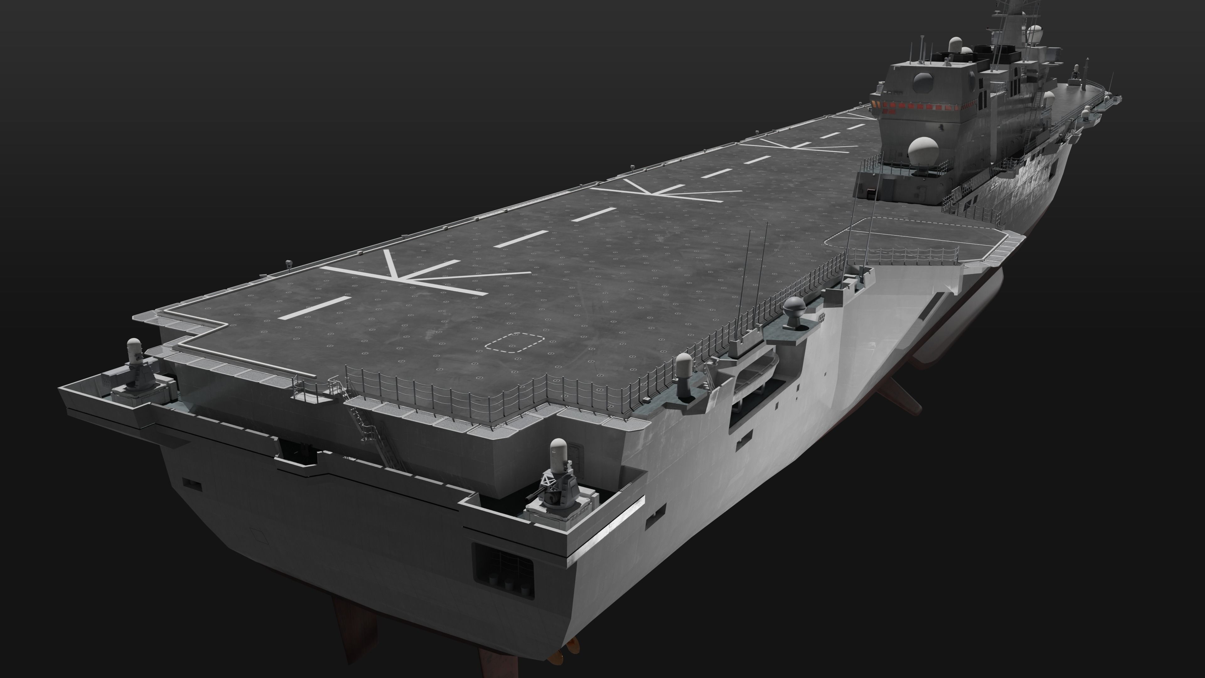 JMSDF Izumo class helicopter carrier model 3D model | CGTrader