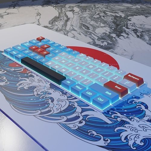 stylish keyboard free VR / AR / low-poly 3D model | CGTrader