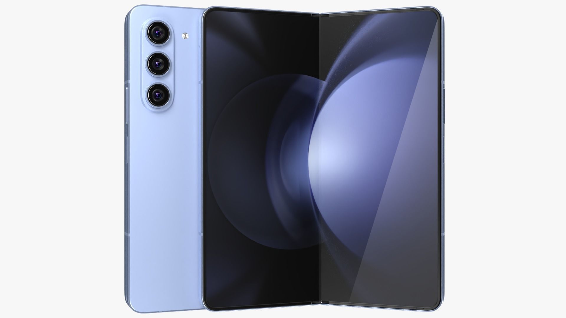Samsung Galaxy Z Fold 5 Blue 3D model rigged | CGTrader