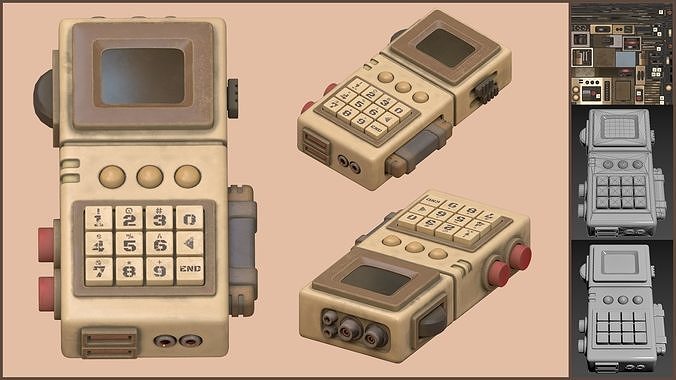 3D model Cassette Futurism Handheld Device VR / AR / low-poly | CGTrader