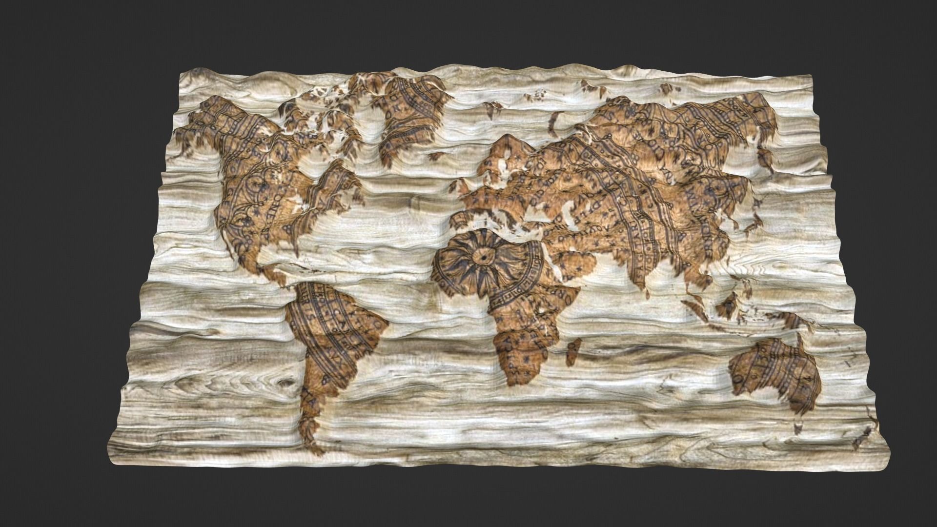 3D model World Map Topography VR / AR / low-poly | CGTrader