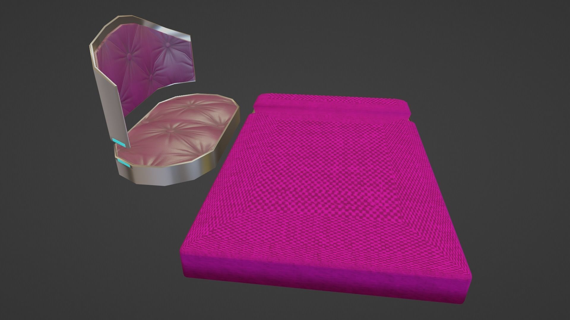 3D model Simple Sci-Fi Furniture Pack VR / AR / low-poly | CGTrader