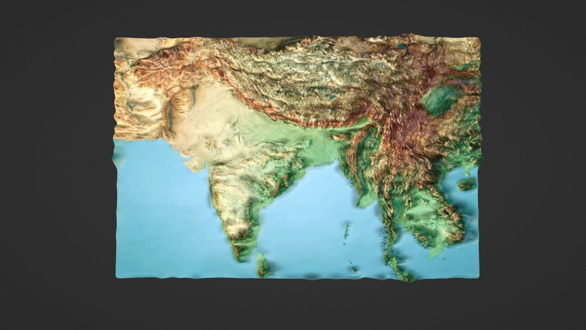3D model India Map Topography VR / AR / low-poly | CGTrader