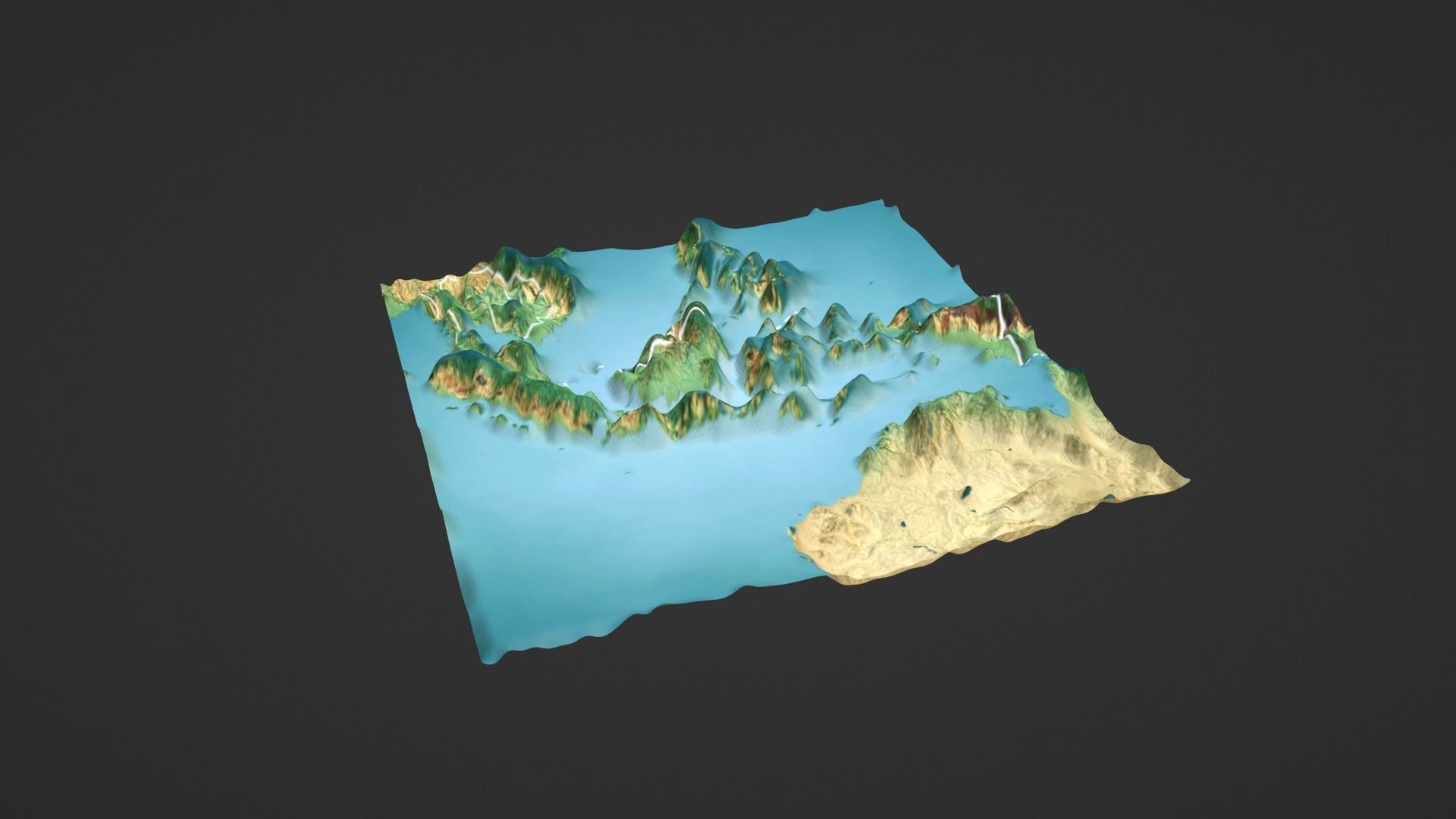 3D model Indonesia Map Topography VR / AR / low-poly | CGTrader