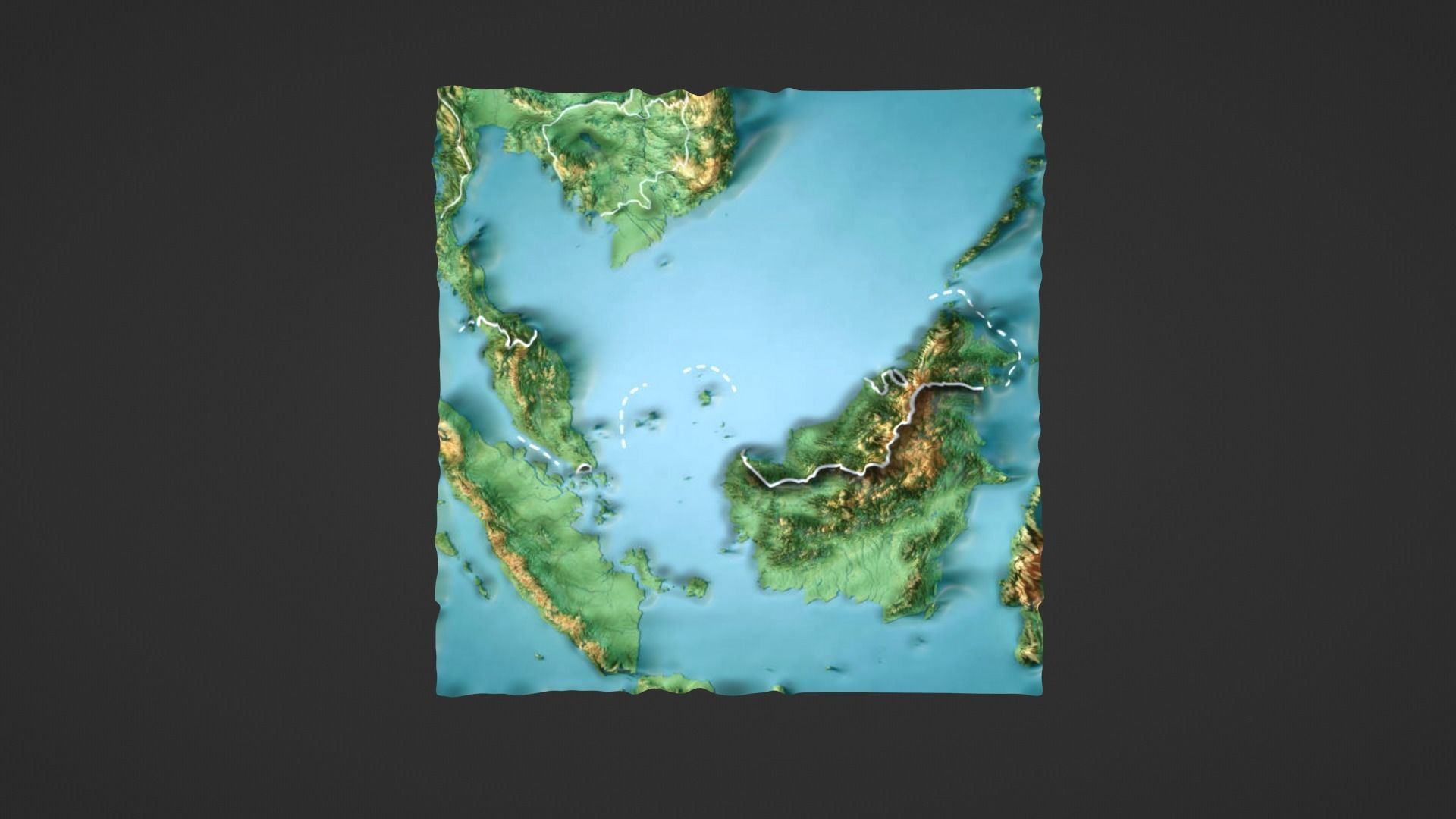3D model Malaysia Map Topography VR / AR / low-poly | CGTrader