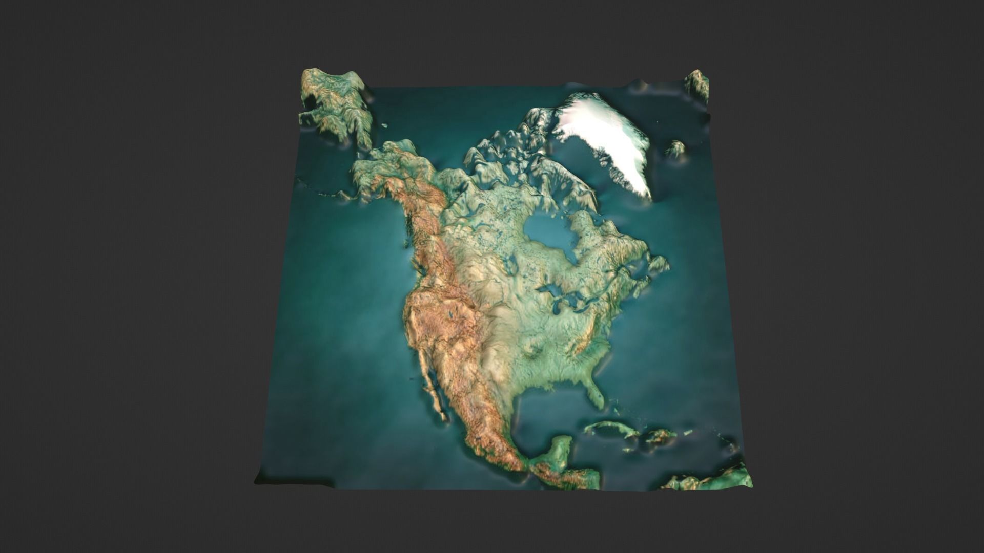 3D model North America Map Topography VR / AR / low-poly | CGTrader