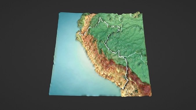 3D model Peru Map Topography VR / AR / low-poly | CGTrader