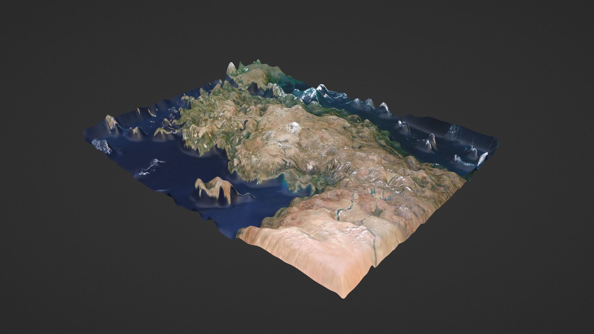 3D model Turkey Map Topography VR / AR / low-poly | CGTrader