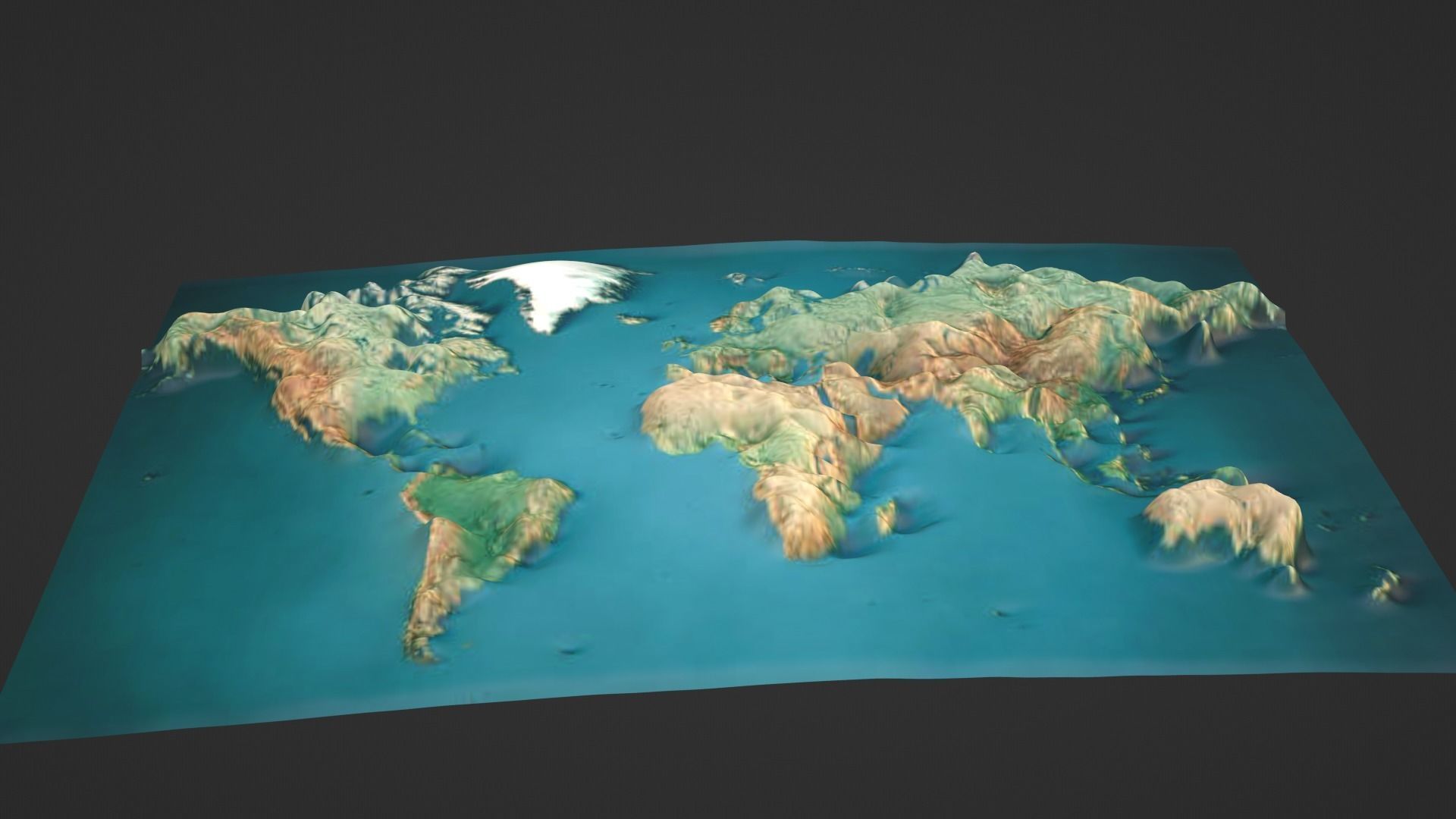 3D model World Map Topography VR / AR / low-poly | CGTrader