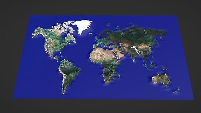 3D model World Map Topography VR / AR / low-poly | CGTrader