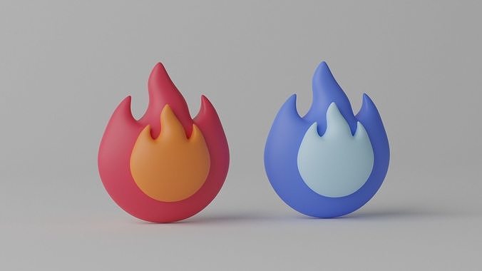 Cartoon Fire Flame 3D model | CGTrader