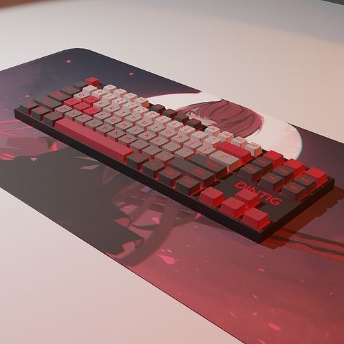 red keyboard free VR / AR / low-poly 3D model | CGTrader