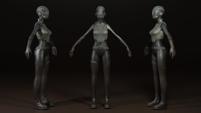 3D model sci-fi character VR / AR / low-poly | CGTrader