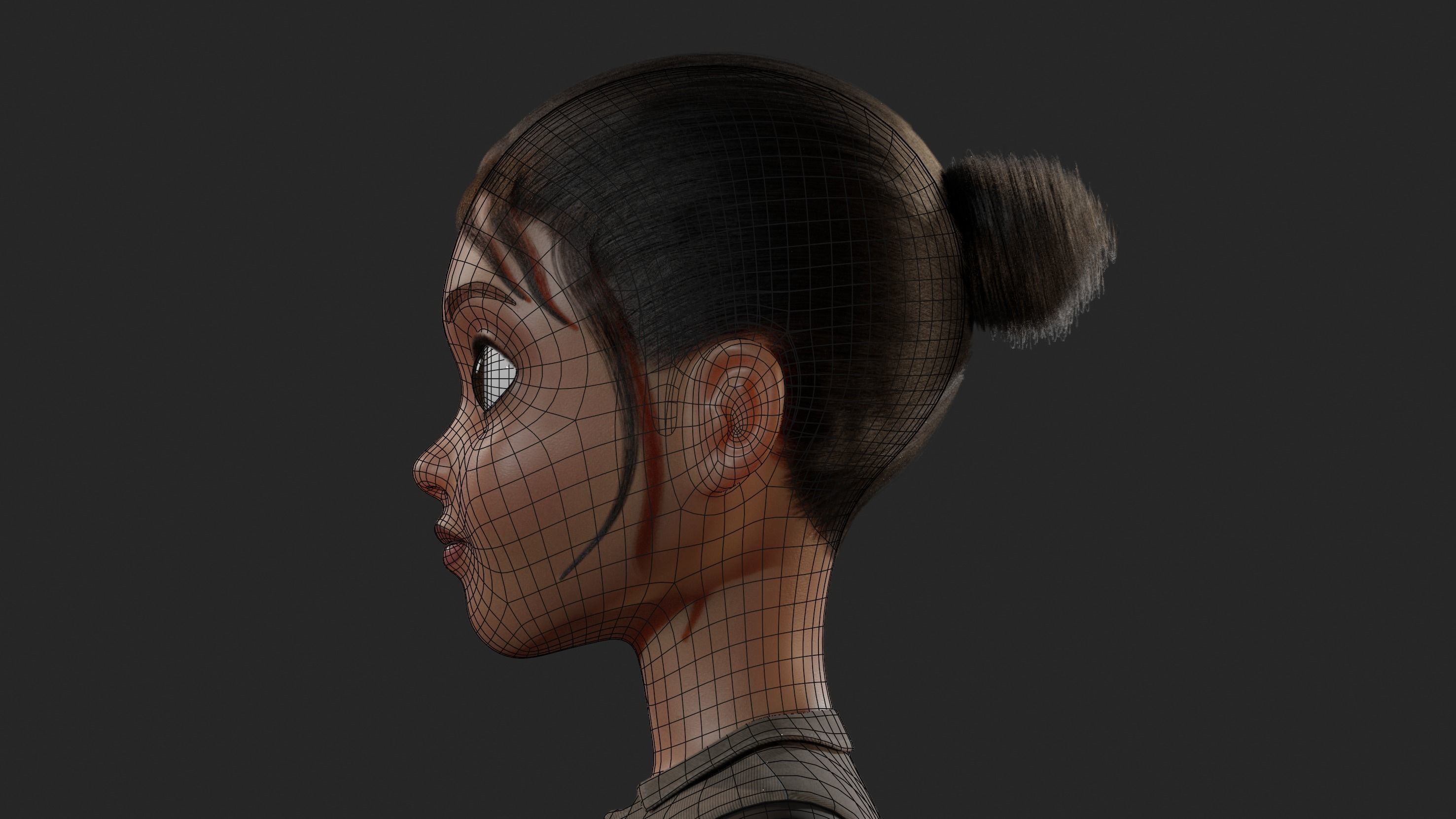 3D model Black Girl Cartoon Character Celia VR / AR / low-poly | CGTrader