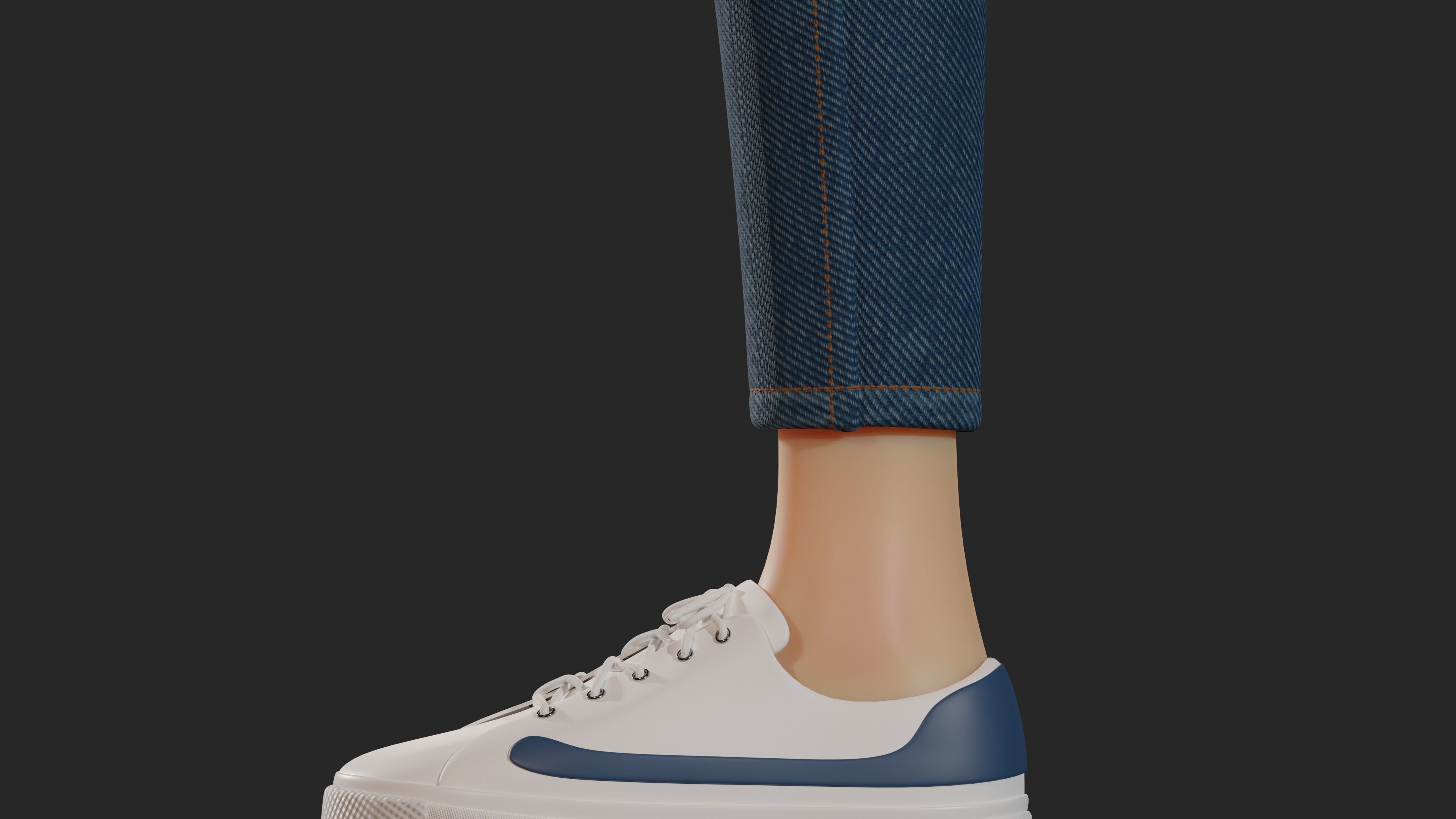 3D model White Girl Cartoon Character Michelle VR / AR / low-poly ...