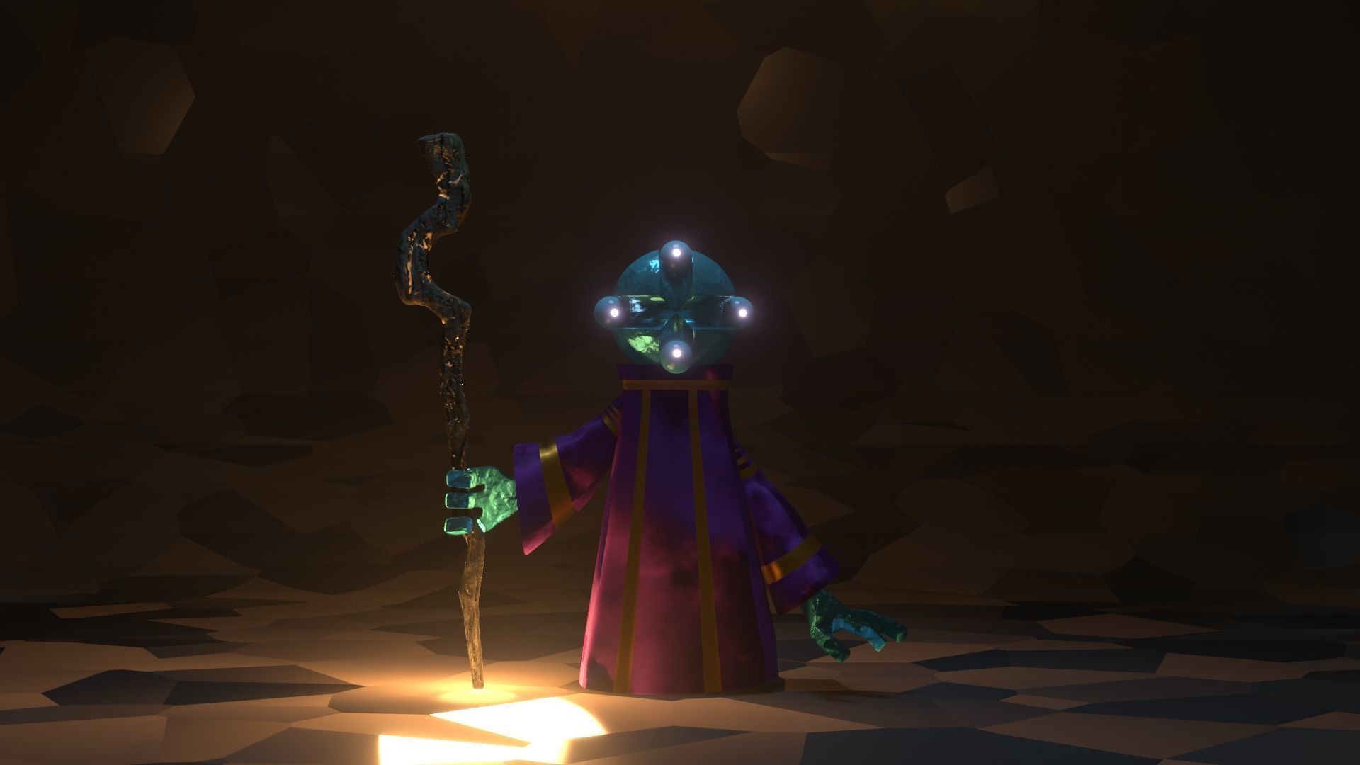 3D model Alien Monk VR / AR / low-poly | CGTrader