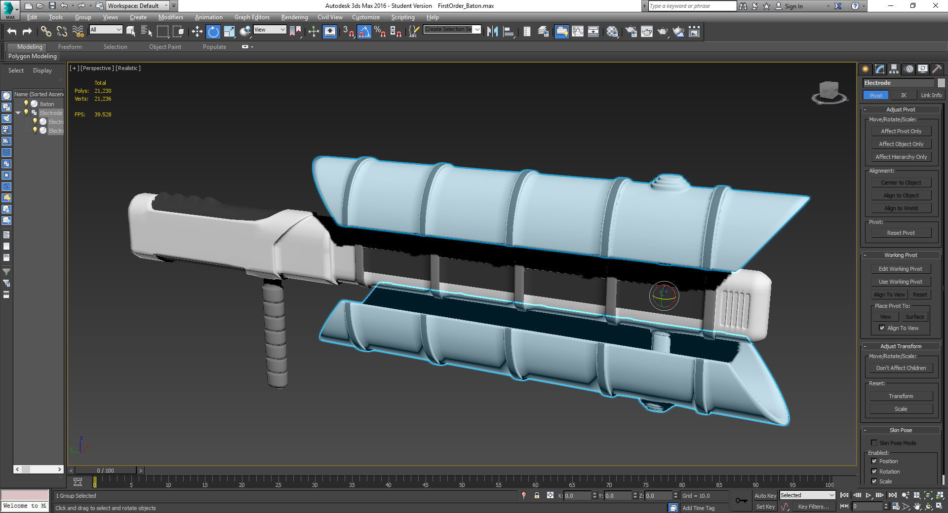 First Order Stormtrooper Baton free VR / AR / low-poly 3D model | CGTrader