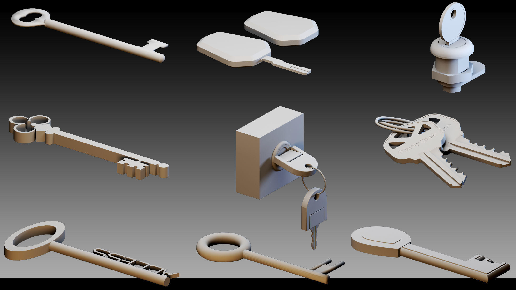 120 Keys and Locks- High detail 3d models 3D model | CGTrader