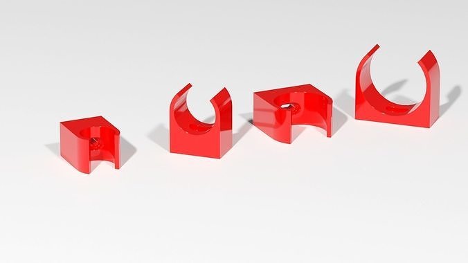 Conduit clip for PVC tubes 3D model | CGTrader