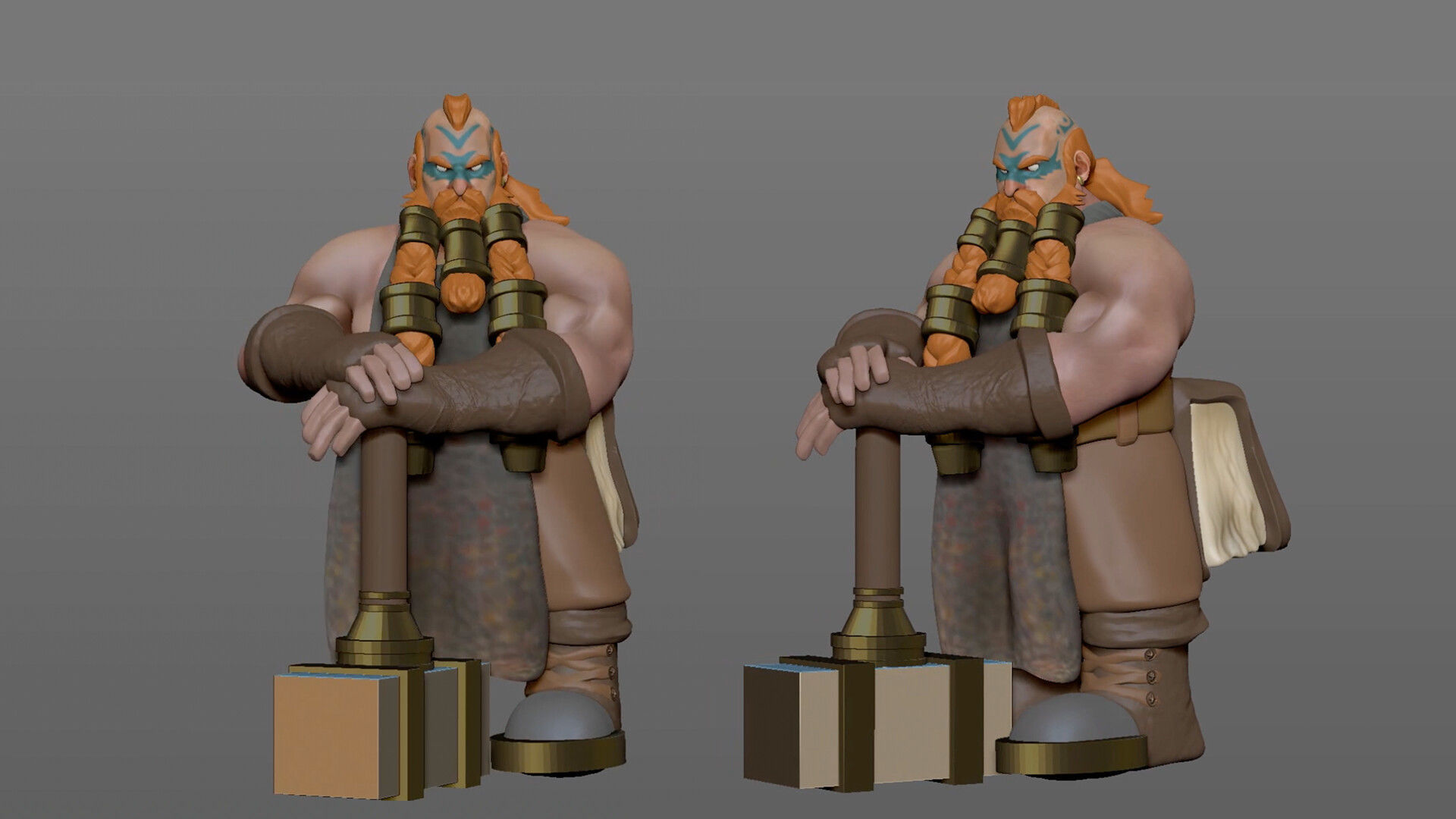 3D model Dwarf - Male - Animated VR / AR / low-poly | CGTrader
