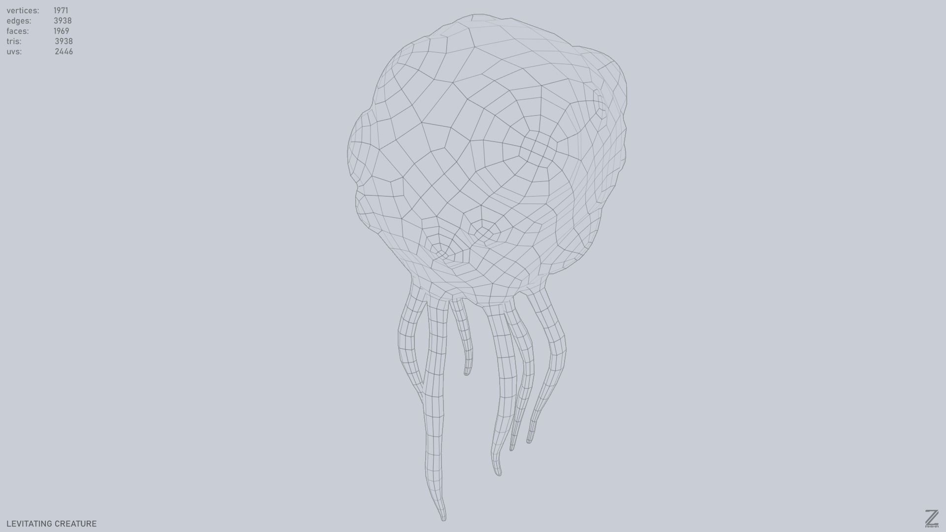 3D model Levitating creature VR / AR / low-poly | CGTrader