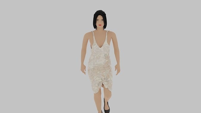 3D model Woman Walking Animation VR / AR / low-poly | CGTrader