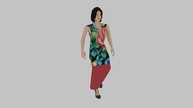 3D model Woman Walking Animation VR / AR / low-poly | CGTrader