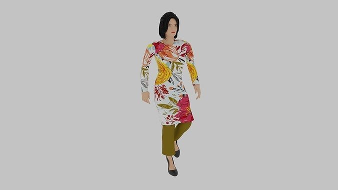 3D model Woman Walking Animation VR / AR / low-poly | CGTrader