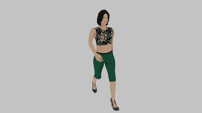3D model Woman Walking Animation VR / AR / low-poly | CGTrader