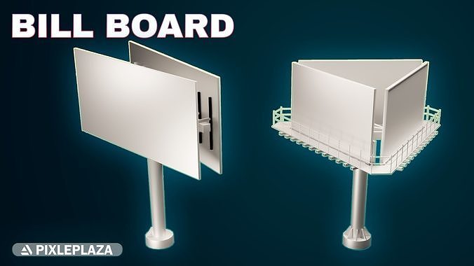 2 Billboard-game ready 3D model | CGTrader