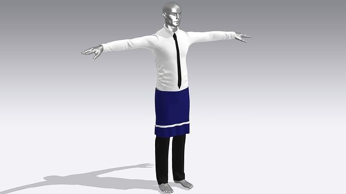 3D model Waiter Clothes VR / AR / low-poly | CGTrader