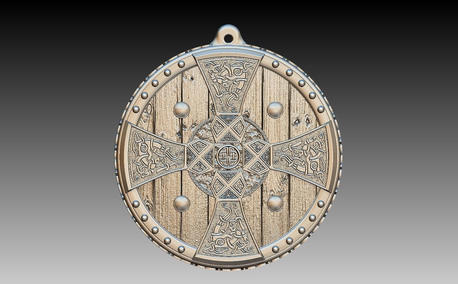 HM Kelt Viking Shield Keychain 01 3D model 3D printable | CGTrader