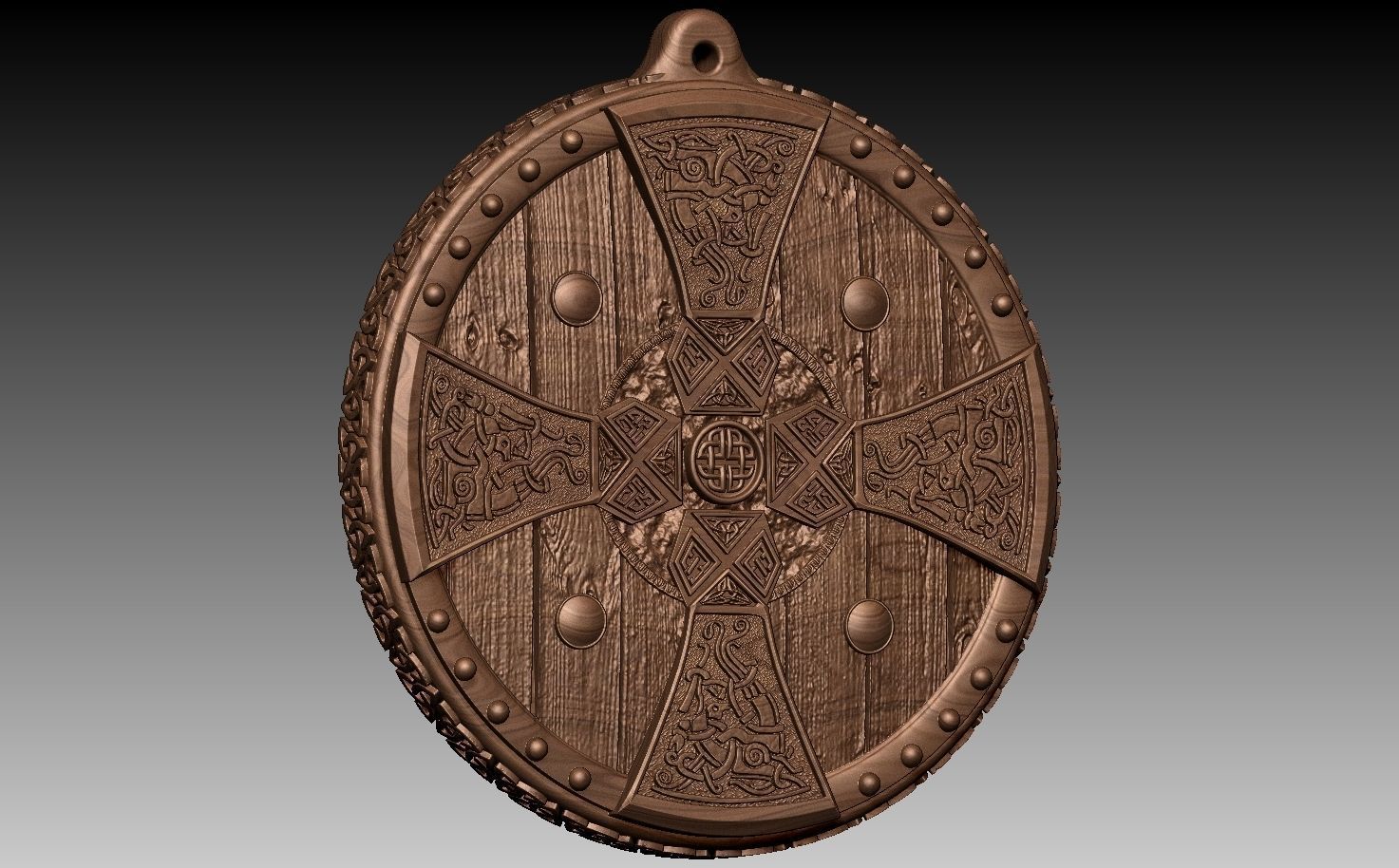 HM Kelt Viking Shield Keychain 01 3D model 3D printable | CGTrader