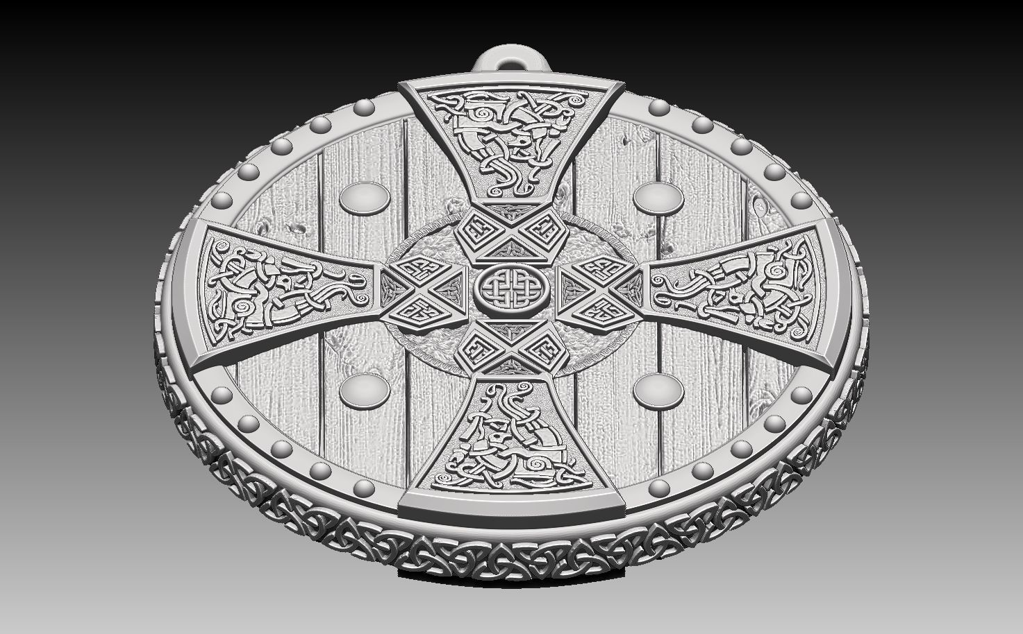 HM Kelt Viking Shield Keychain 01 3D model 3D printable | CGTrader