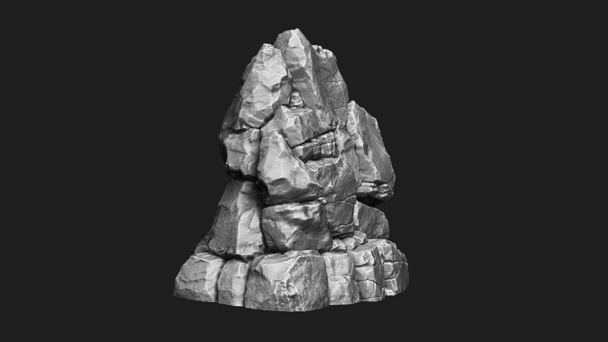 Cracked Cliff Rock 3D model 3D printable | CGTrader