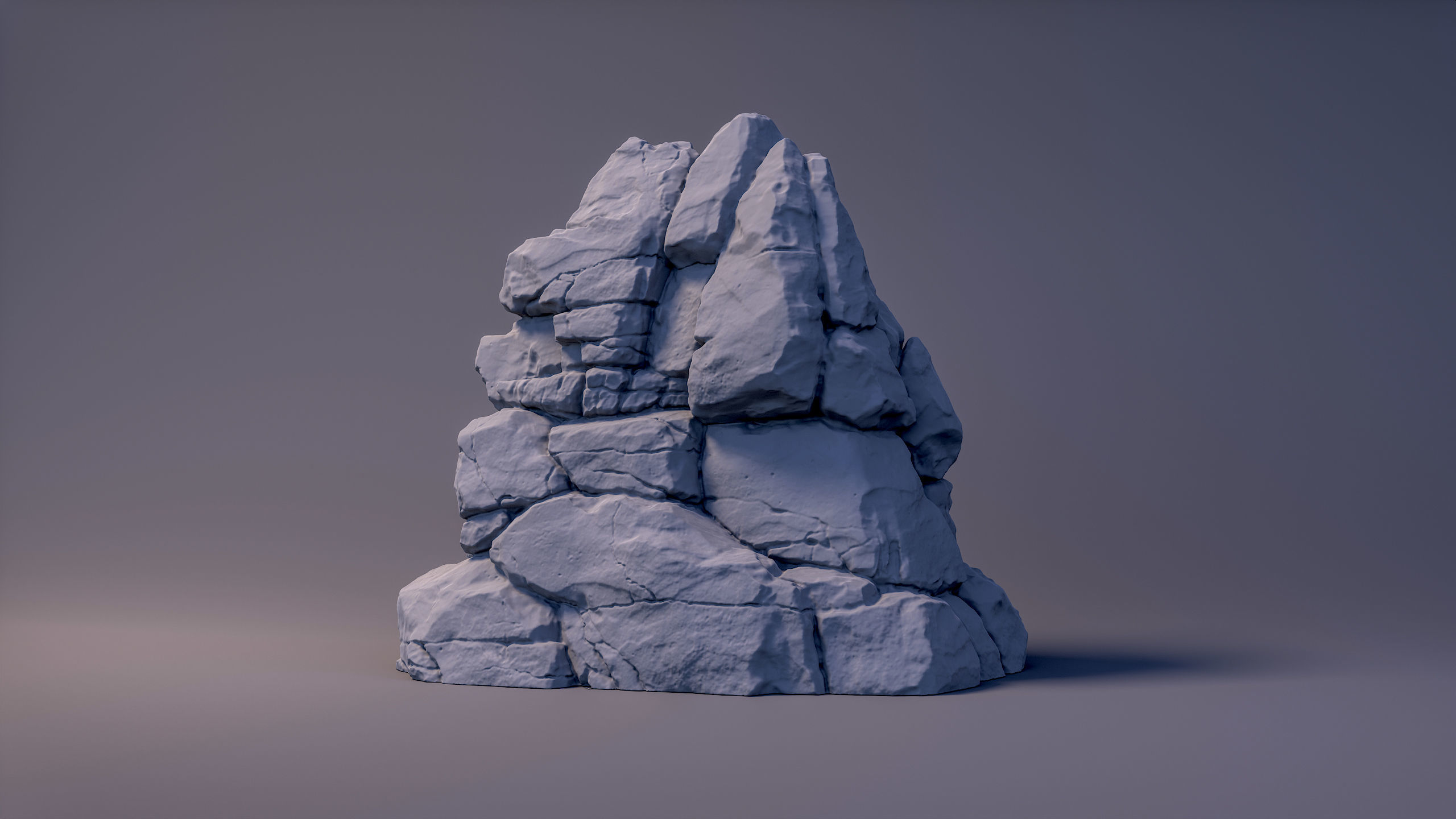 Cracked Cliff Rock 3D model 3D printable | CGTrader
